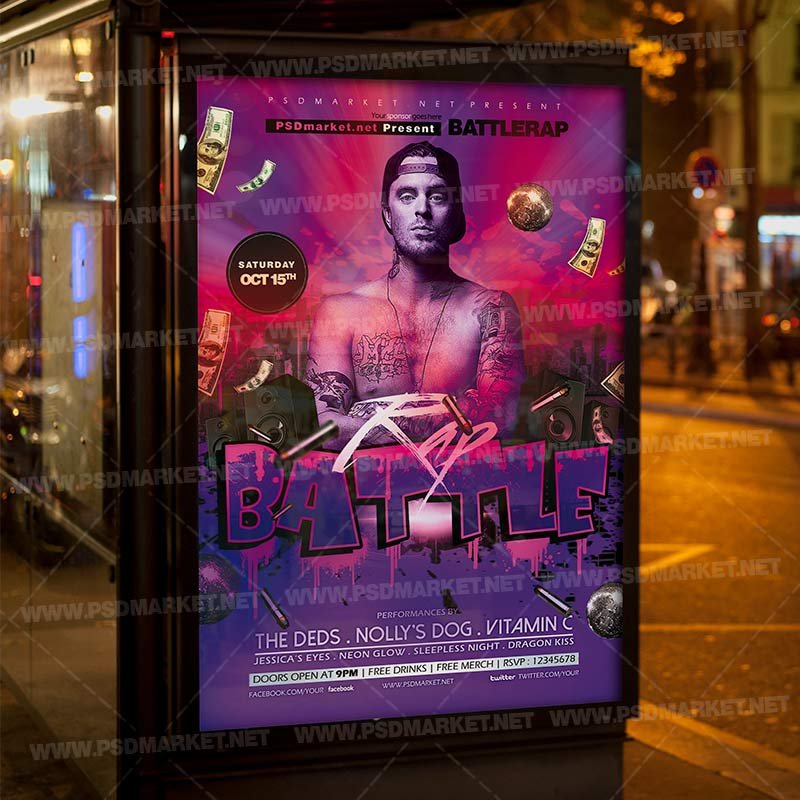 Download Rap Flyer - PSD Template | PSDmarket