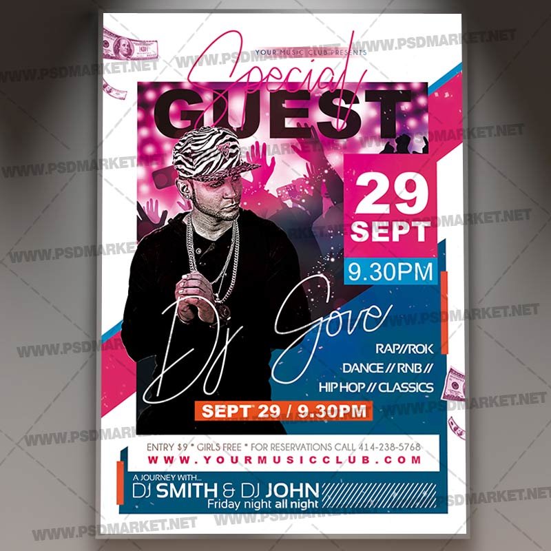 Download Special Guest Night Flyer - PSD Template | PSDmarket
