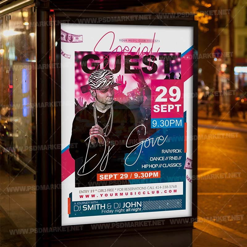 Download Special Guest Night Flyer - PSD Template | PSDmarket