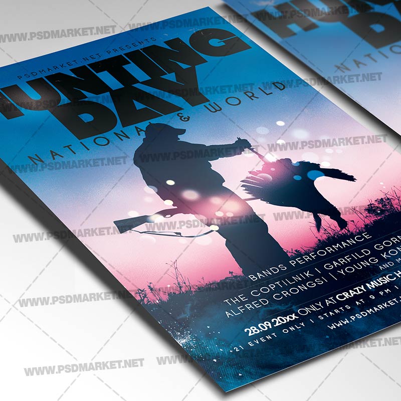 Hunting Day Flyer - PSD Template | PSDmarketAfrican Flyer