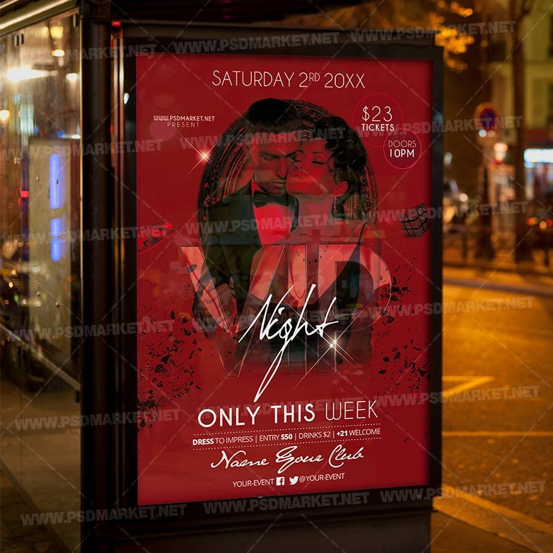 Download VIP Night Flyer - PSD Template | PSDmarketAfrican Flyer