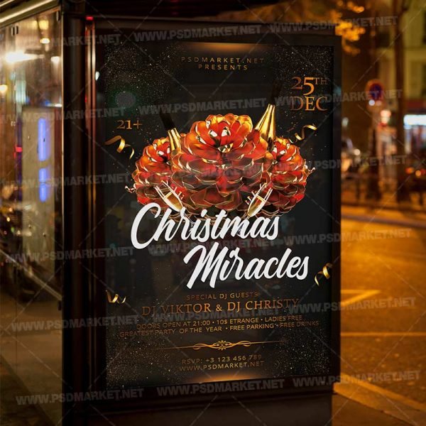 Download Christmas Miracles Flyer - PSD Template | PSDmarket