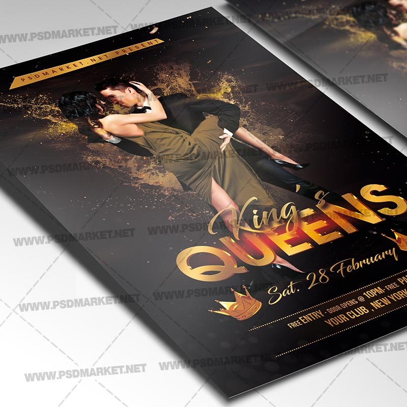 Kings Queens Event Flyer - PSD Template | PSDmarketAfrican Flyer