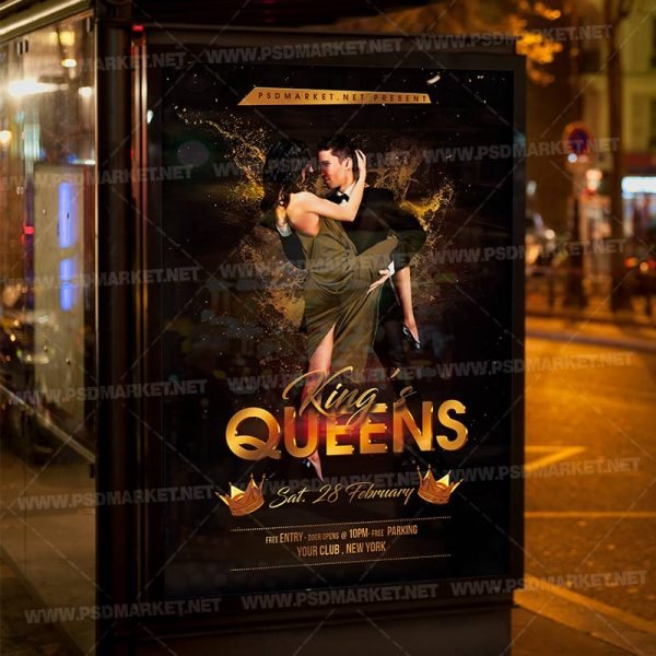 Kings Queens Event Flyer - PSD Template | PSDmarketAfrican Flyer