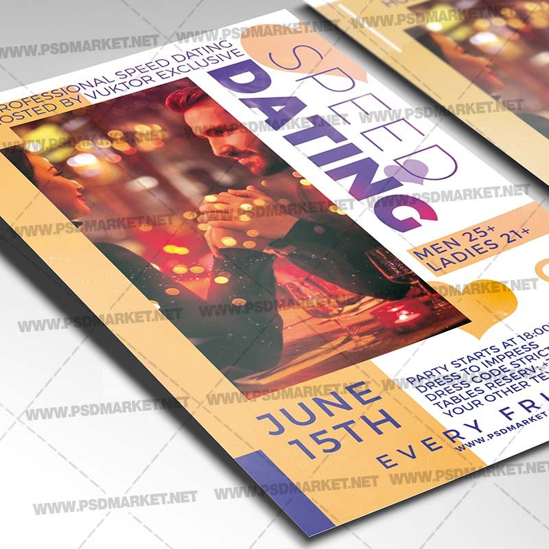 Download Speed Dating Night Flyer - PSD Template | PSDmarket
