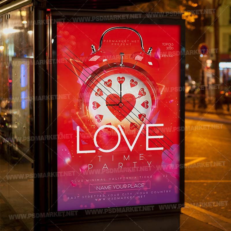 Download Love Party Time Flyer - PSD Template | PSDmarket