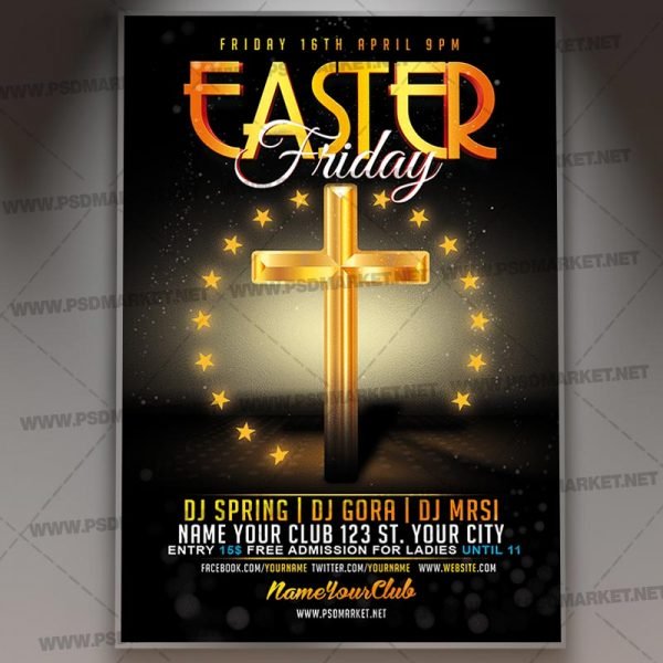 Download Easter Friday Template - Flyer PSD | PSDmarket