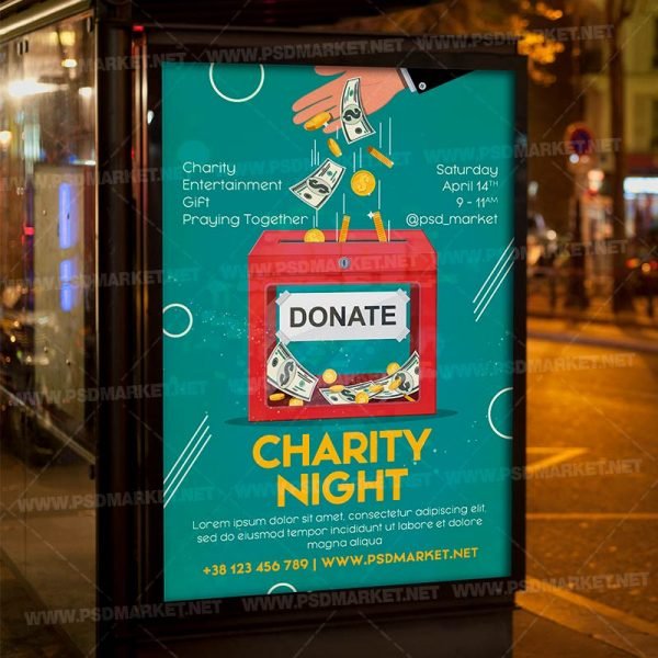 Download Charity Night Template - Flyer PSD | PSDmarket