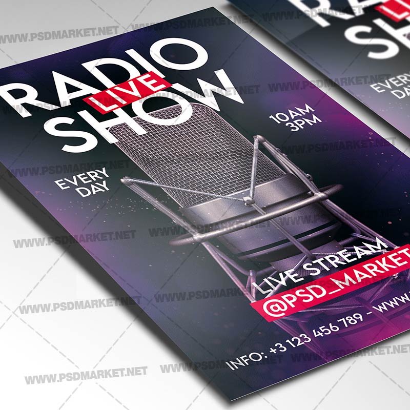 Download Live Radio Show Template - Flyer PSD | PSDmarket