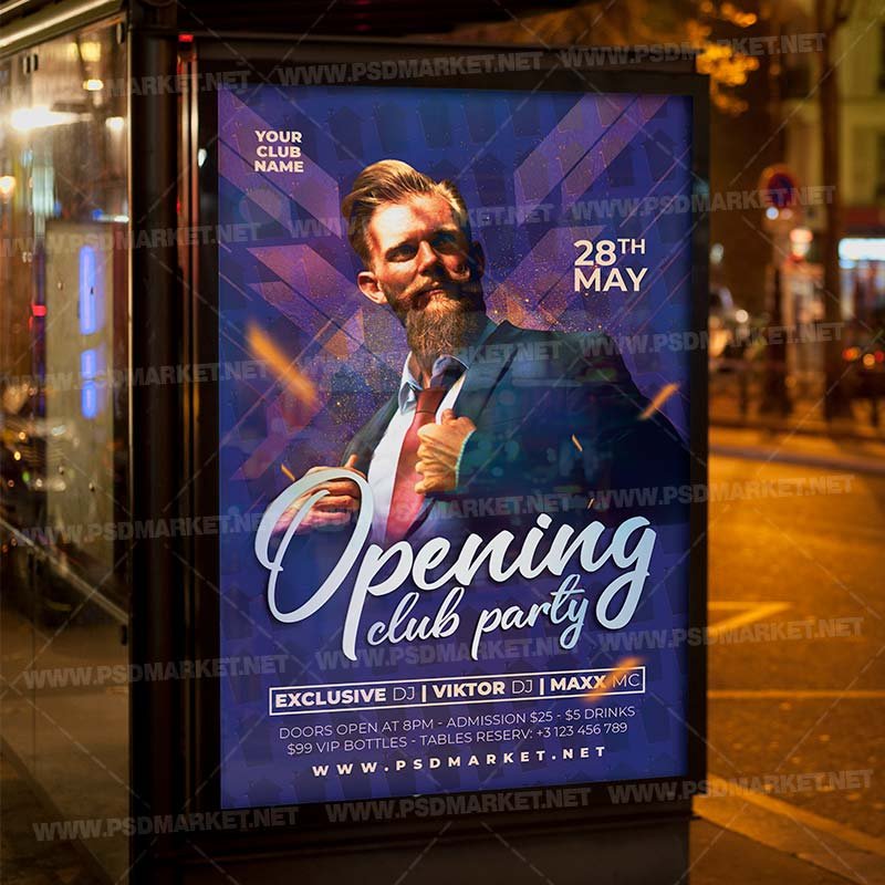 Download Open Club Party Template - Flyer PSD | PSDmarket