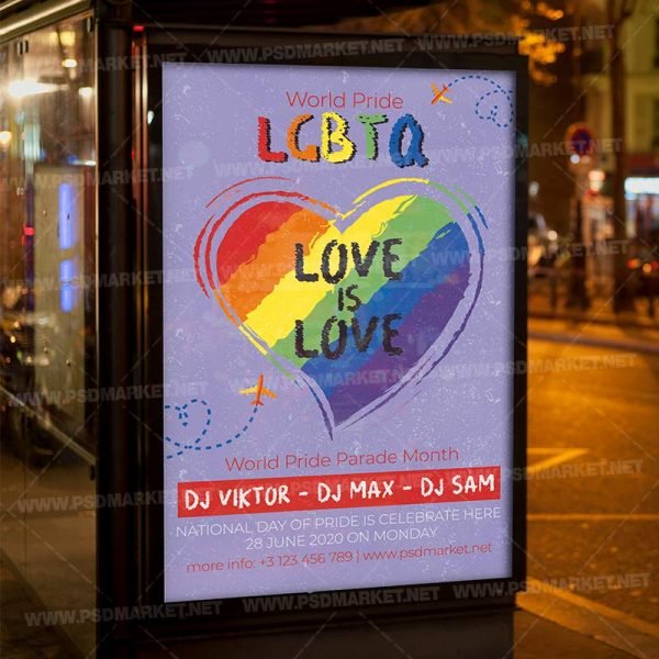 Download LGBTQ Party Template - Flyer PSD | PSDmarket