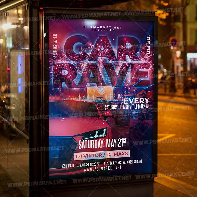Download Car Rave Template - Flyer PSD | PSDmarket