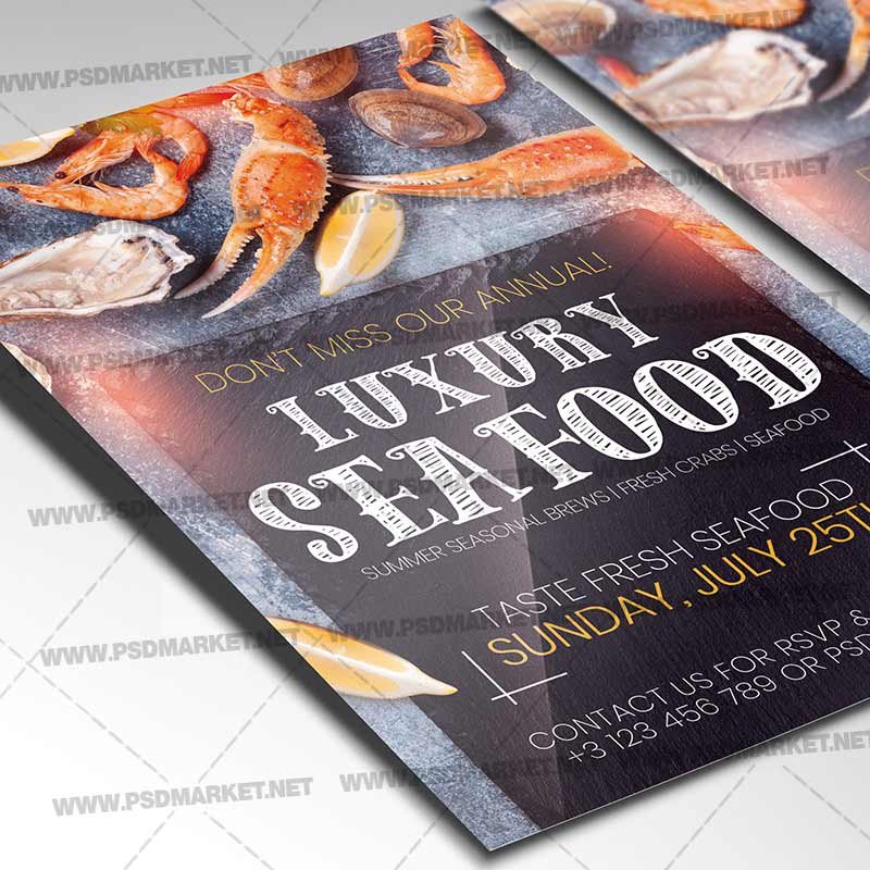 Download Luxury Seafood Template - Flyer PSD | PSDmarket