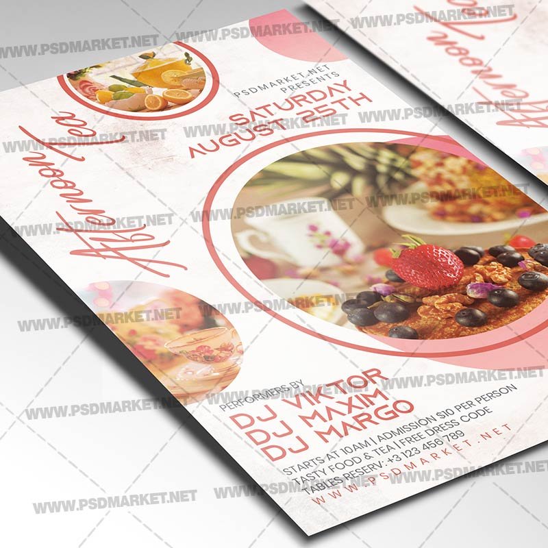 Download Annual Afternoon Tea Template - Flyer PSD | PSDmarket