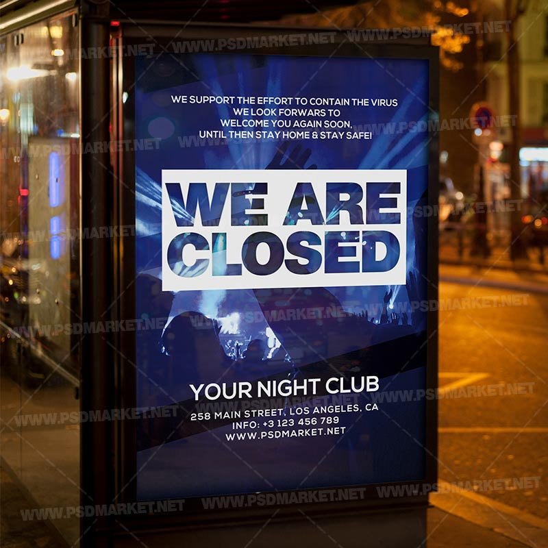 Download Closed Club Template - Flyer PSD | PSDmarket