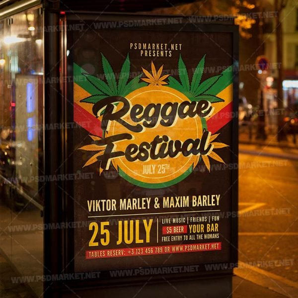 Download Reggae Festival Template - Flyer PSD | PSDmarket