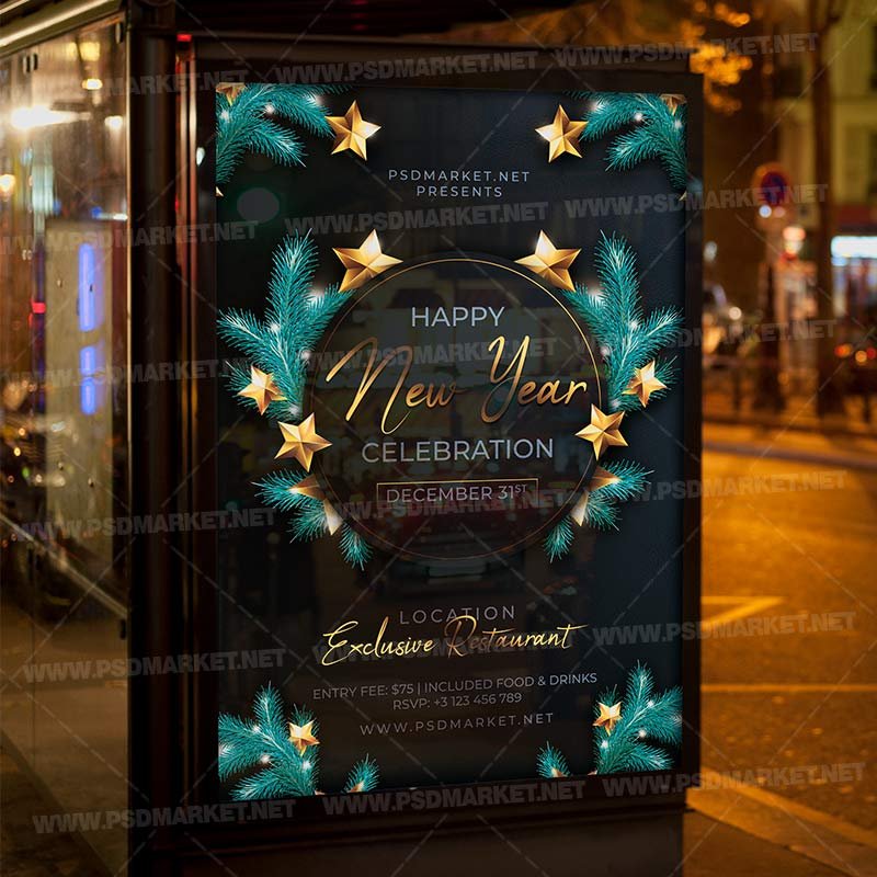 Download NYE Party Template - Flyer PSD | PSDmarket