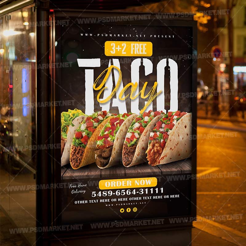 Download Taco Day Template Flyer PSD | PSDmarket