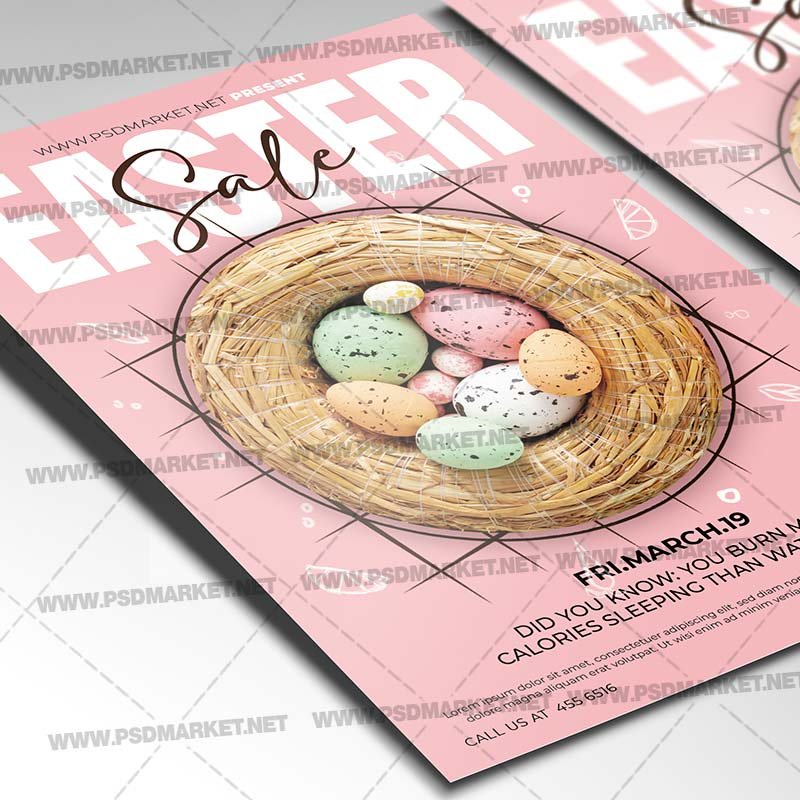 Download Easter Sale Template - Flyer PSD | PSDmarket