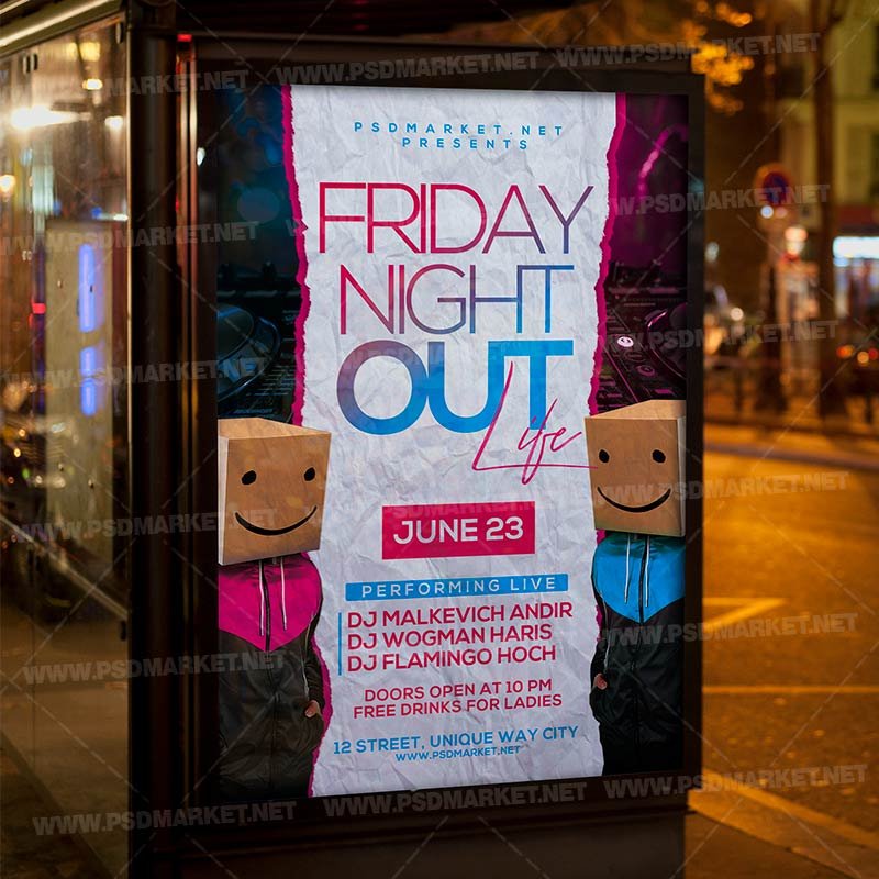 Download Night Out Template - Flyer PSD | PSDmarket