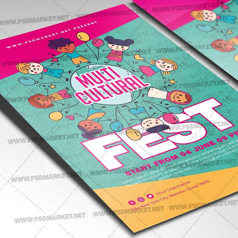Download Multicultural Fest Template - Flyer PSD | PSDmarket