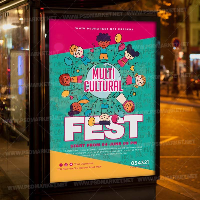 Download Multicultural Fest Template - Flyer PSD | PSDmarket