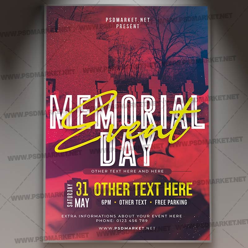 Download Memorial Event Template - Flyer PSD | PSDmarket