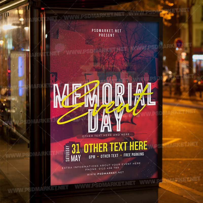 Download Memorial Event Template - Flyer PSD | PSDmarket