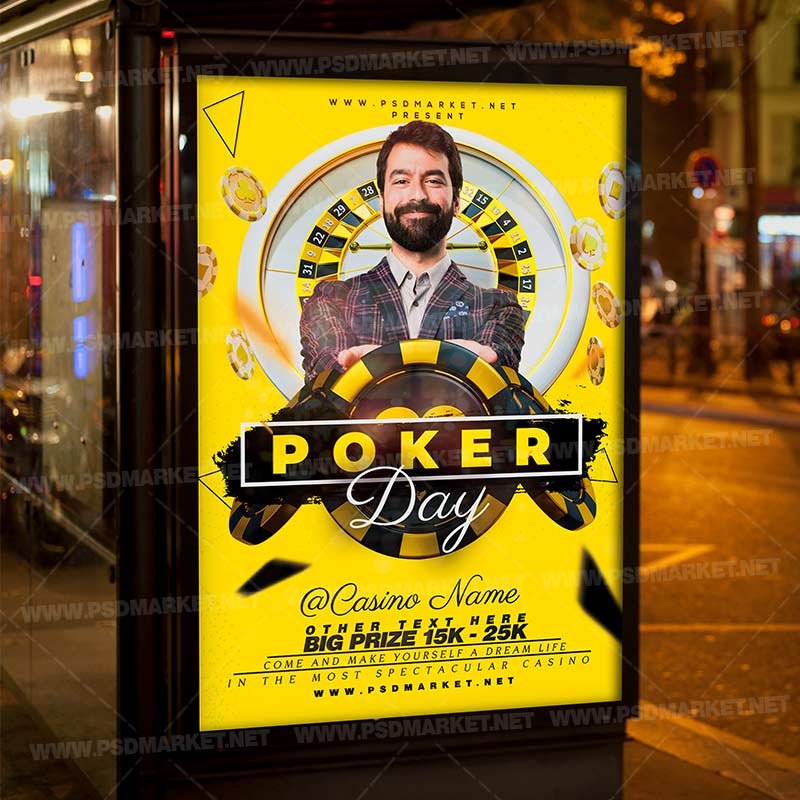 Download Poker Day Template - Flyer PSD | PSDmarket