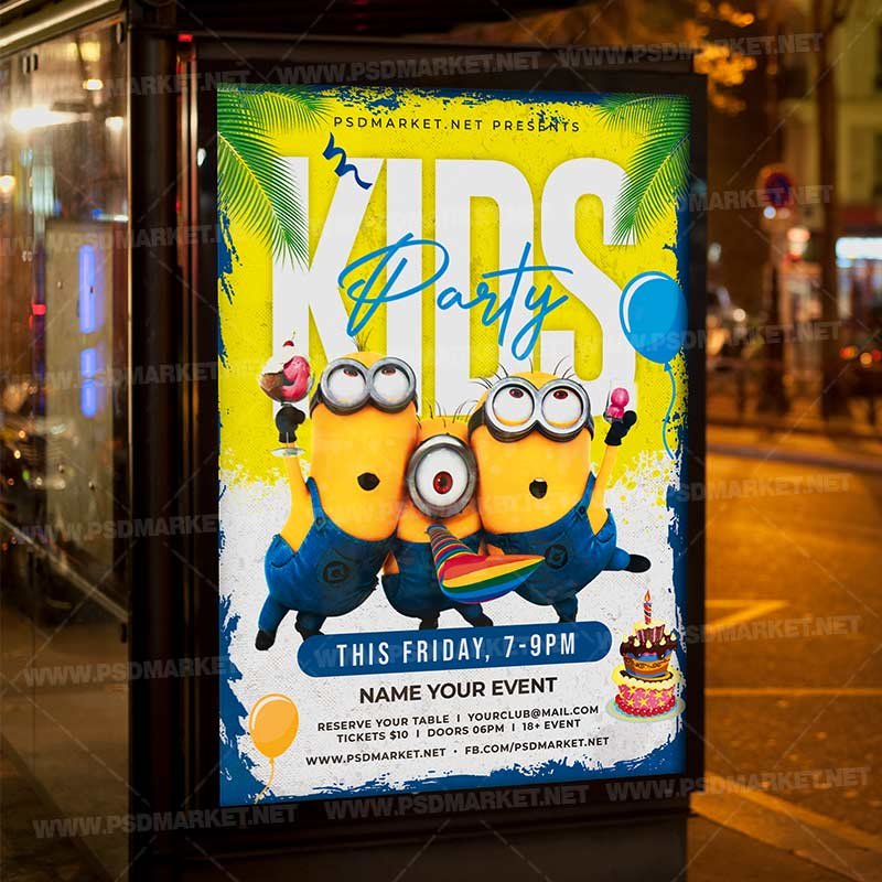 Download Best Kids Party Template - Flyer PSD | PSDmarket