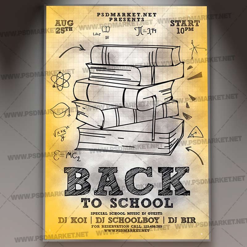 Download School Back Event Template - Flyer PSD | PSDmarket