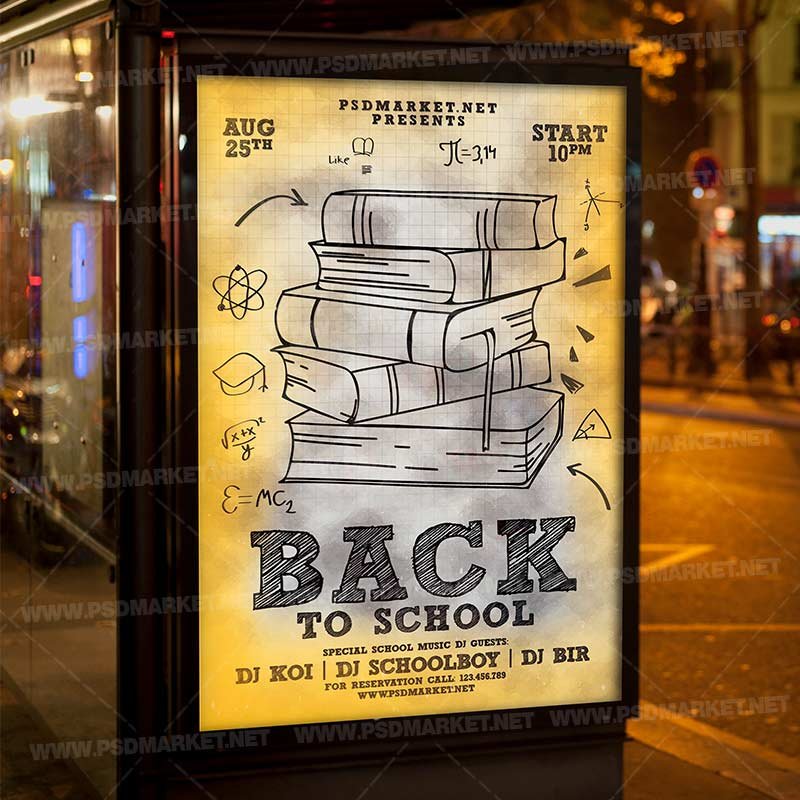 Download School Back Event Template - Flyer PSD | PSDmarket