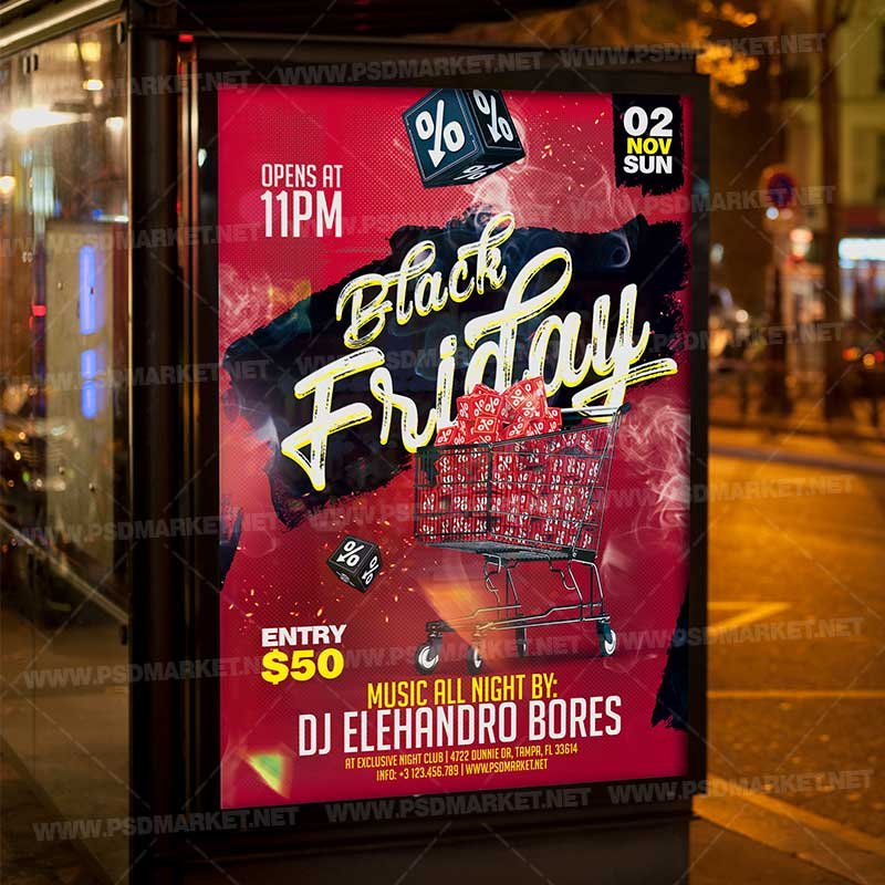Download Black Friday Off Day Template Flyer PSD | PSDmarket