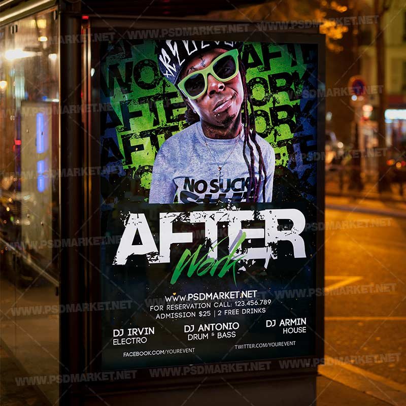Download After Work Event Flyer PSD Template | PSDmarket