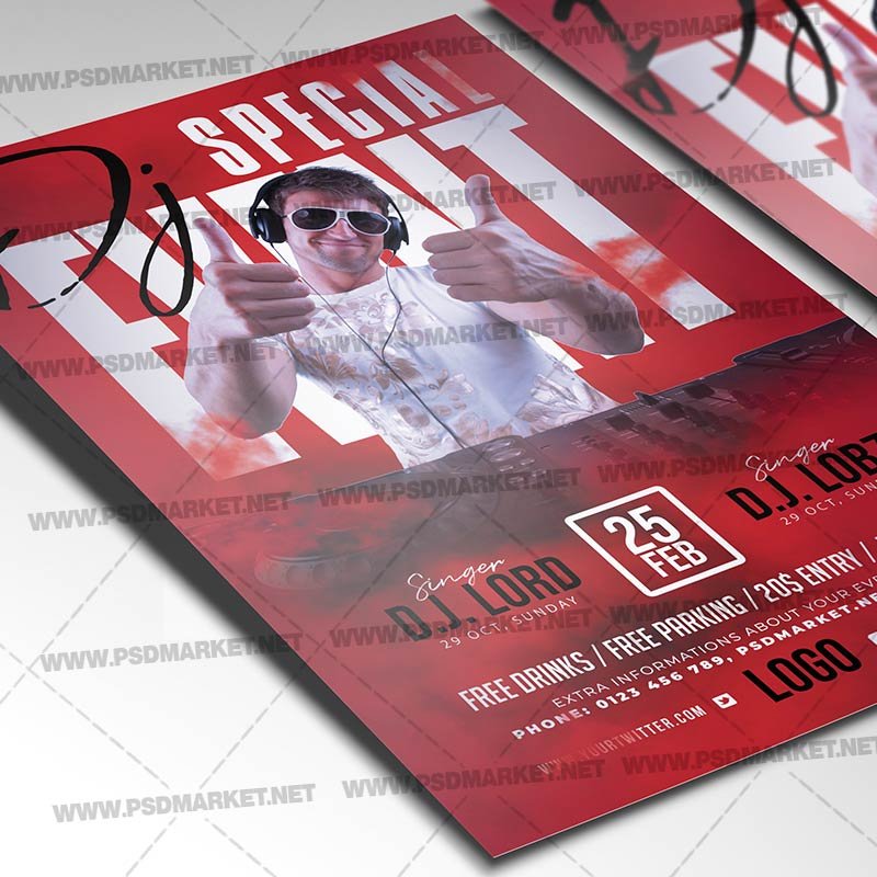Download Special Dj Party Template - Flyer PSD | PSDmarket