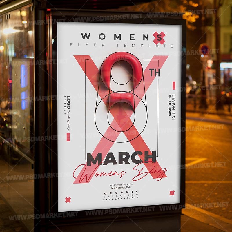 Download 8 March PSD Template Flyer | PSDmarket