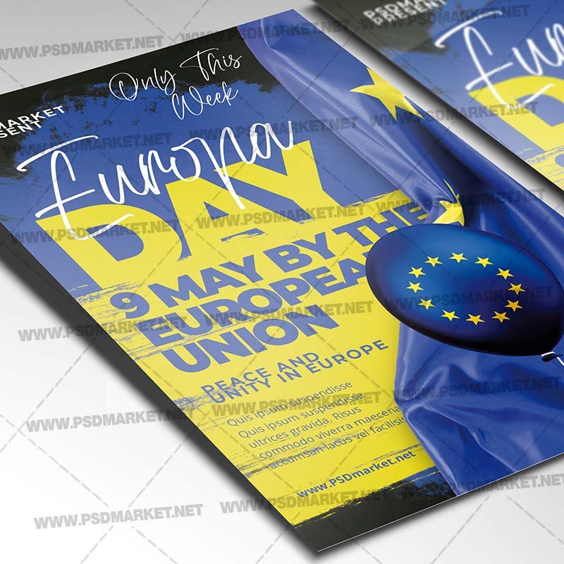 Download Europe Day Event PSD Template Flyer | PSDmarket