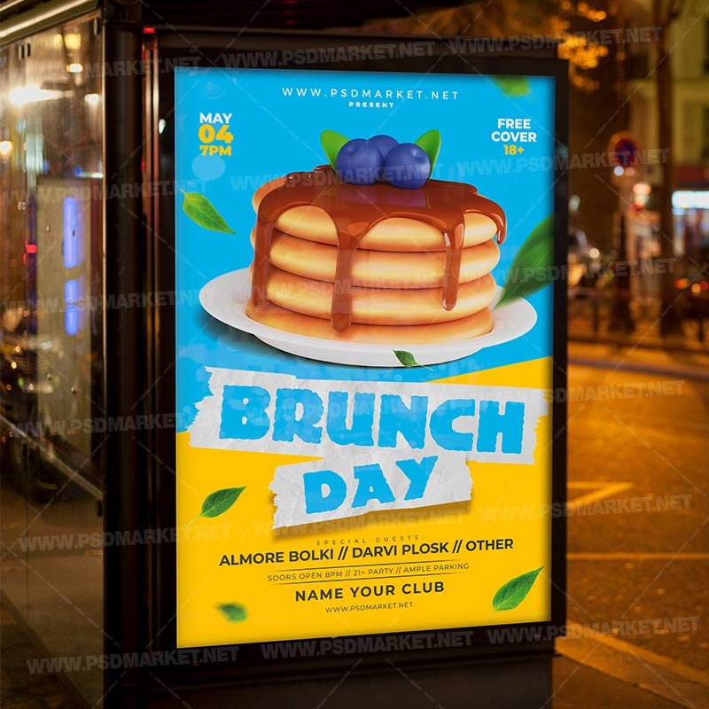 Download Brunch Day PSD Template Flyer | PSDmarket