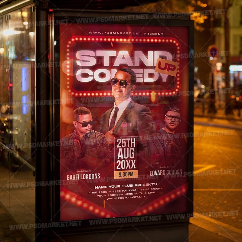 Download Stand Up Comedy PSD Template Flye | PSDmarket