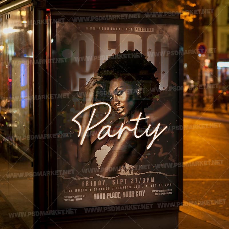 Download Afro Party PSD Template Flyer | PSDmarket