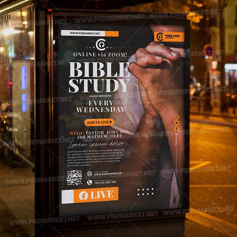 Download Bible Study PSD Template Flyer | PSDmarket