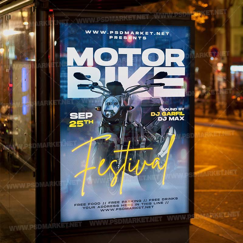 Download Motorbike Fest Event - Flyer PSD Template | PSDmarket