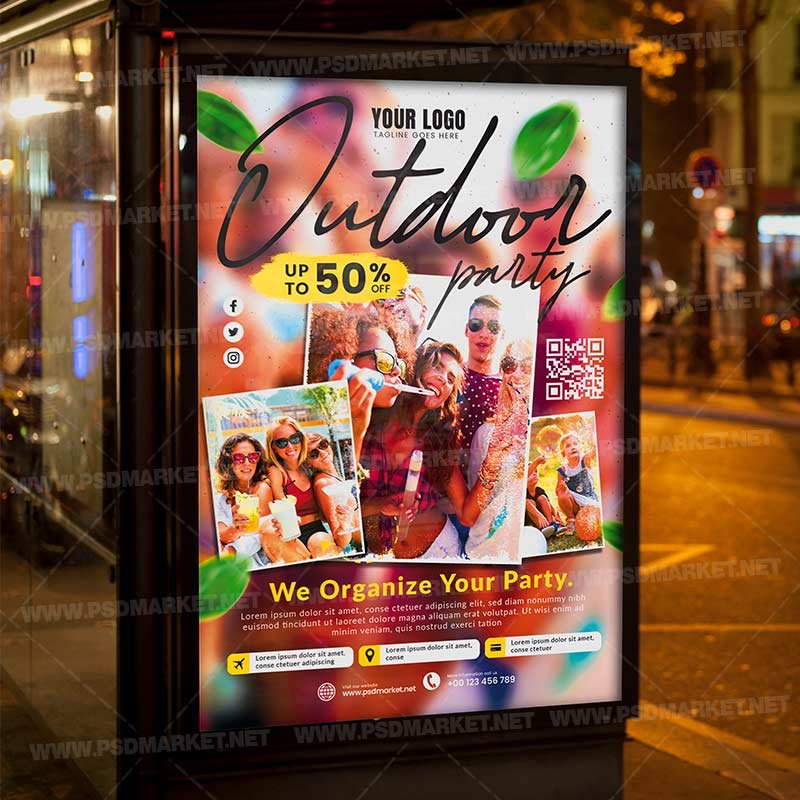 Download Outdoor Party Event PSD Template Flyer | PSDmarket