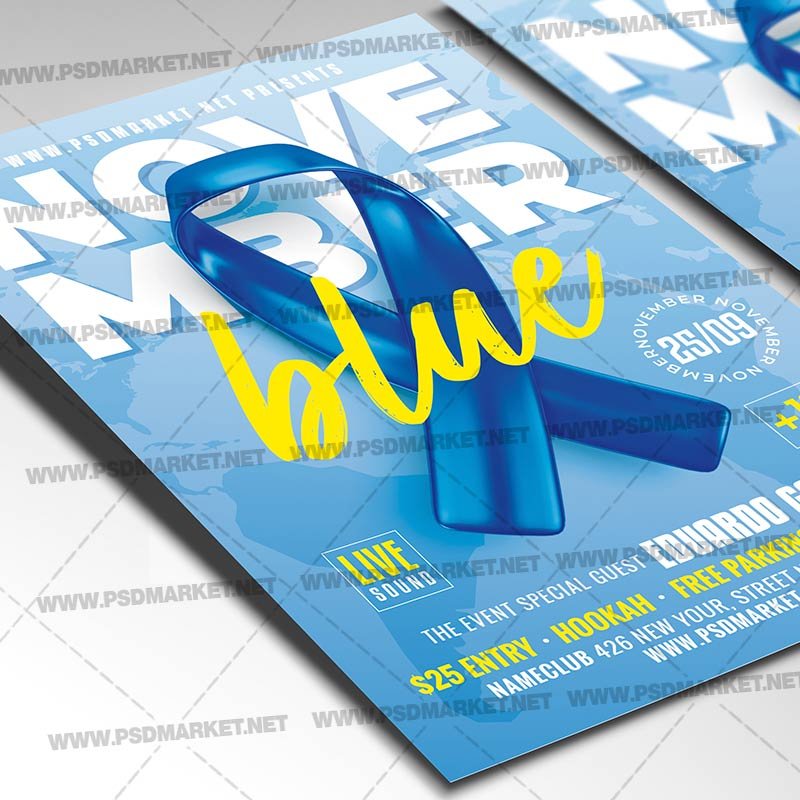 Download Blue November Event PSD Template Flyer | PSDmarket