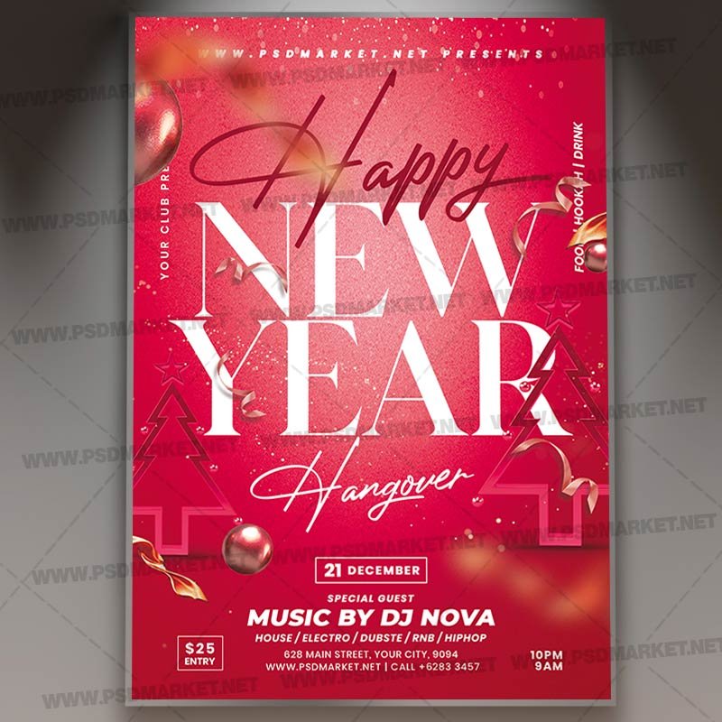 Happy New Year Event PSD Template Flyer | PSDmarket