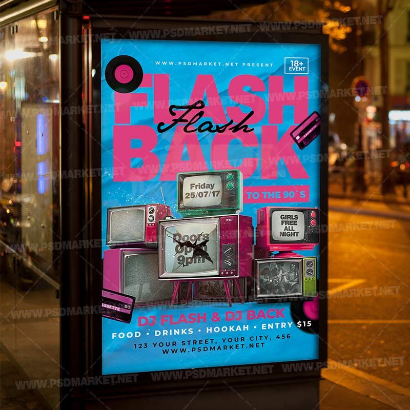 Download Flash Back Card Printable Template | PSDmarket
