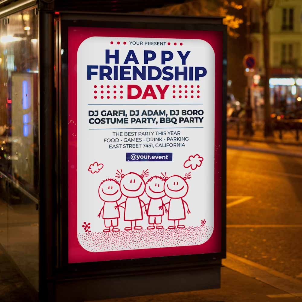Friendship Day Card Printable Template Flyer | PSDmarket